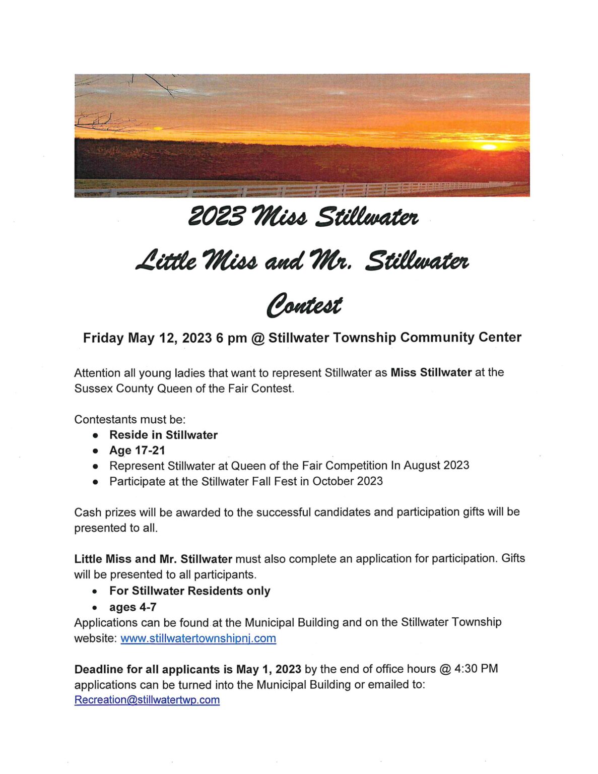 Recreation Commission - Stillwater Township, New Jersey